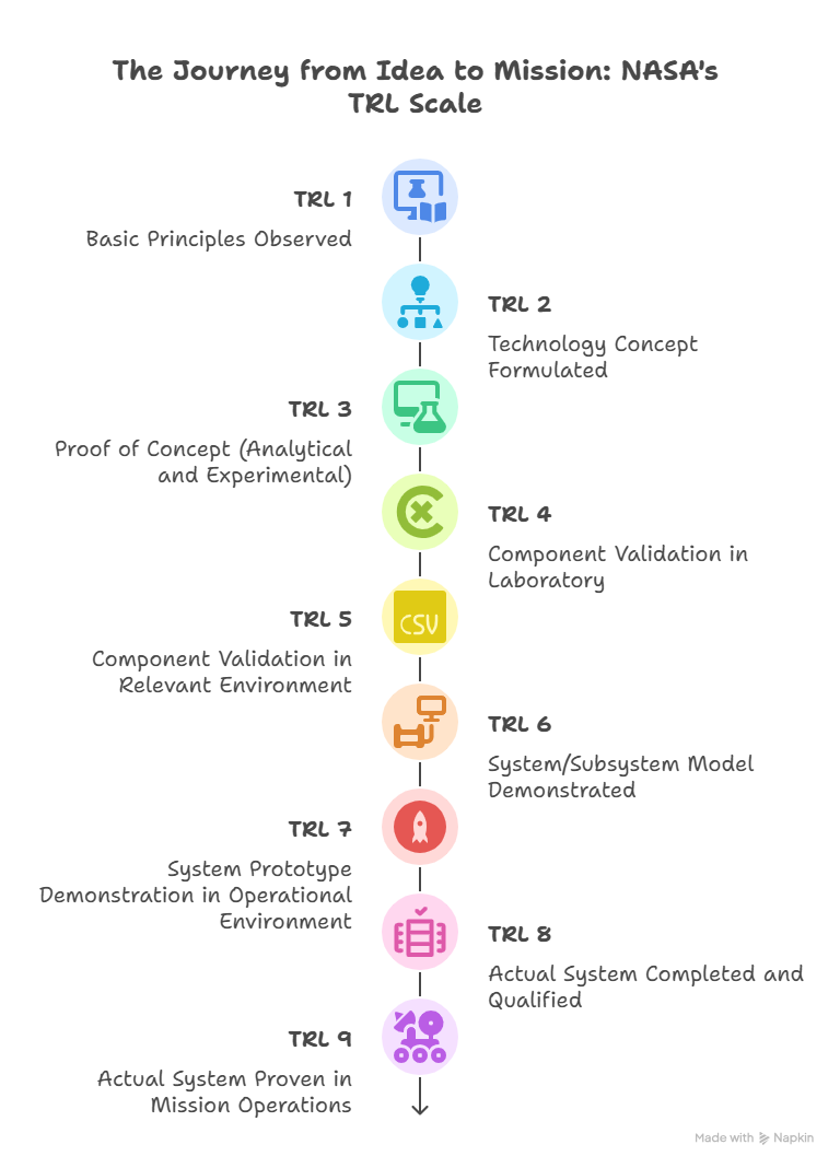 Technology Readiness Levels (TRL) in Space Projects | TTMS